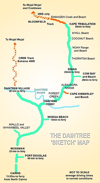 Destination Daintree Visitor's Guide to Locations